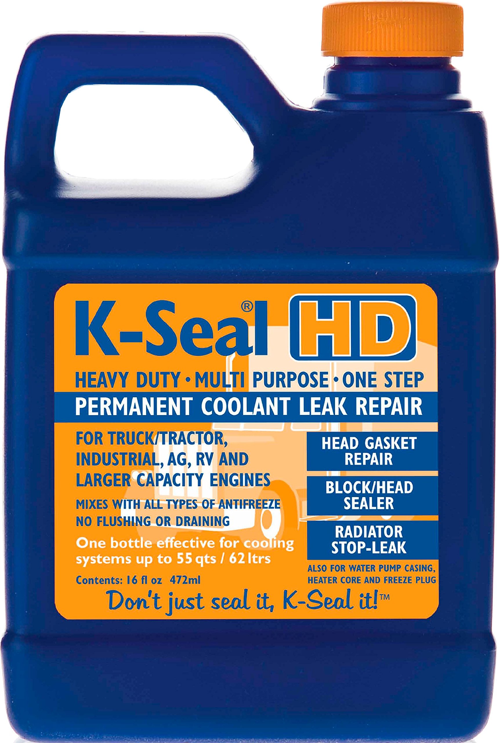 K-Seal ST5516 Heavy-Duty Multi-Purpose One Step Permanent Coolant Leak Repair, 8oz, Pour and Go, Mixes with All Antifreeze, No Flushing Required