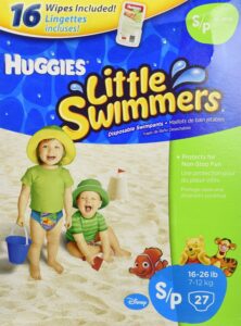 huggies little swimmers swim pants with baby wipes, small