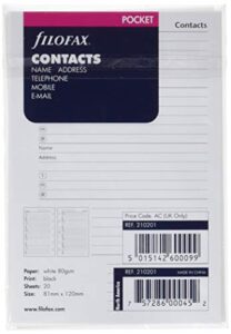 filofax pocket name/address/phone (b210201)