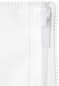 filofax zip closure envelope, pocket (b213618), clear, 3.25 x 4.75 inches