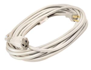 woods light duty extension cord, 20ft, 16 gauge, 3 conductor, landscape and patio cord, sjtw, white, 23528801