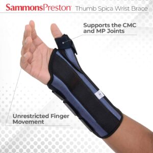 Sammons Preston Thumb Spica Wrist Brace, Thumb Splint, Wrist Splint for Wrist Support, Wrist Brace, Thumb Brace for CMC & MC Joints, Wrist Spica, Thumb Spica, Thumb Support, Right Hand, X-Small