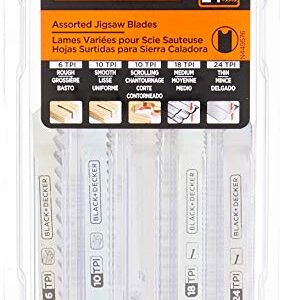 BLACK+DECKER Jigsaw Blades Set, Assorted, Wood and Metal, 24-Pack (75-626)