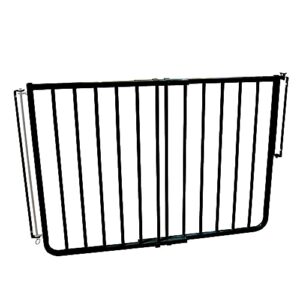 cardinal gates ss30 stairway special baby gate for stairs - adjustable indoor dog gate - aluminum safety gate for kids & pets - can be installed at angles - 27 to 42.5 inches wide - black