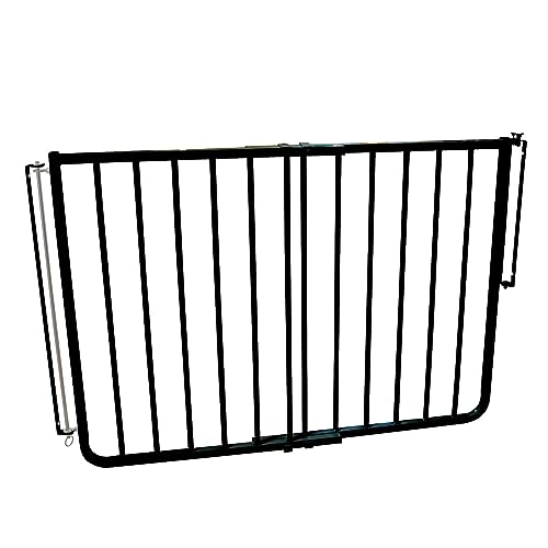 Cardinal Gates SS30 Stairway Special Baby Gate for Stairs - Adjustable Indoor Dog Gate - Aluminum Safety Gate for Kids & Pets - Can be Installed at Angles - 27 to 42.5 Inches Wide - Black