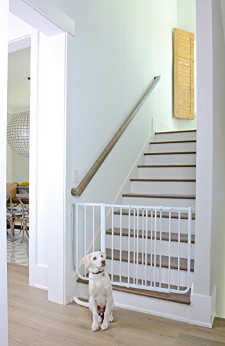 Cardinal Gates SS30 Stairway Special Baby Gate for Stairs - Adjustable Indoor Dog Gate - Aluminum Safety Gate for Kids & Pets - Can be Installed at Angles - 27 to 42.5 Inches Wide - Black