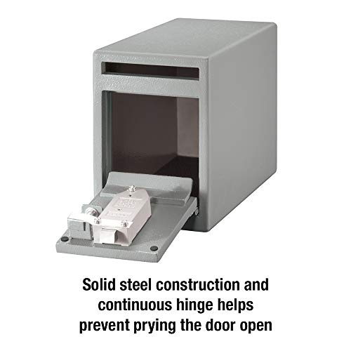 SentrySafe Depository Safe with Dual Key Lock, Steel Drop Slot Safe for Offices and Businesses, Stores Cash, Money, 0.23 Cubic Feet, 8.5 x 6 x 12.3 Inches, UC-025K