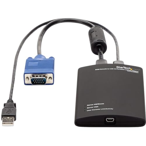 StarTech.com Crash Cart Adapter – 1920 x 1200 – Portable Laptop USB 2.0 to KVM Console (NOTECONS01)