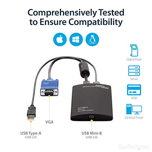 StarTech.com Crash Cart Adapter – 1920 x 1200 – Portable Laptop USB 2.0 to KVM Console (NOTECONS01)