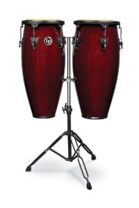 latin percussion lpa646-dw conga drum dark wood / black