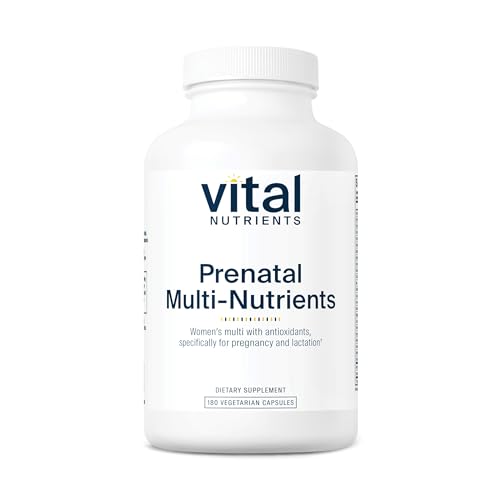 Vital Nutrients - PreNatal Multi-Nutrients - Women's Multi-Vitamin/Mineral Formula with Potent Antioxidants - 180 Vegetarian Capsules per Bottle