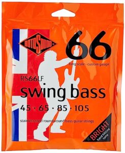 rotosound rs66lf swing bass 66 stainless steel bass guitar strings (45 65 85 105)