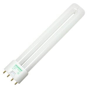 sylvania 20587 20587-ft18dl/830/eco-18 watt cfl light bulb-compact fluorescent-4 pin 2g11 base-3000k, white