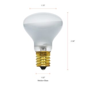 SYLVANIA Mini-Floodnight Incandescent Bulb, 25W R14, Intermediate Base, Reflector, 130 Lumens, 2850K, 120V, Frosted - 1 Pack (14784), Warm White