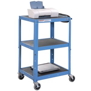 Global Industrial Steel Audio Visual & Instrument Cart Blue