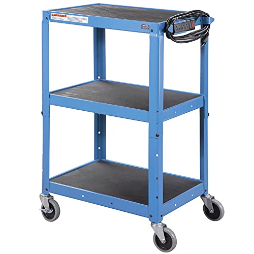 Global Industrial Steel Audio Visual & Instrument Cart Blue