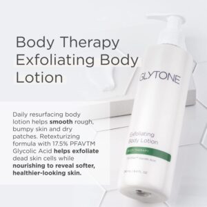 Glytone Exfoliating Body Lotion 17.5% Free Acid Value Glycolic Acid - Keratosis Pilaris - Smooth Rough & Bumpy Skin - Oil & Fragrance-Free - 8.4 fl. oz.