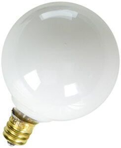 westinghouse 0363600, 25 watt, 130 volt white incand g16.5 light bulb, 2500 hour 155 lumen