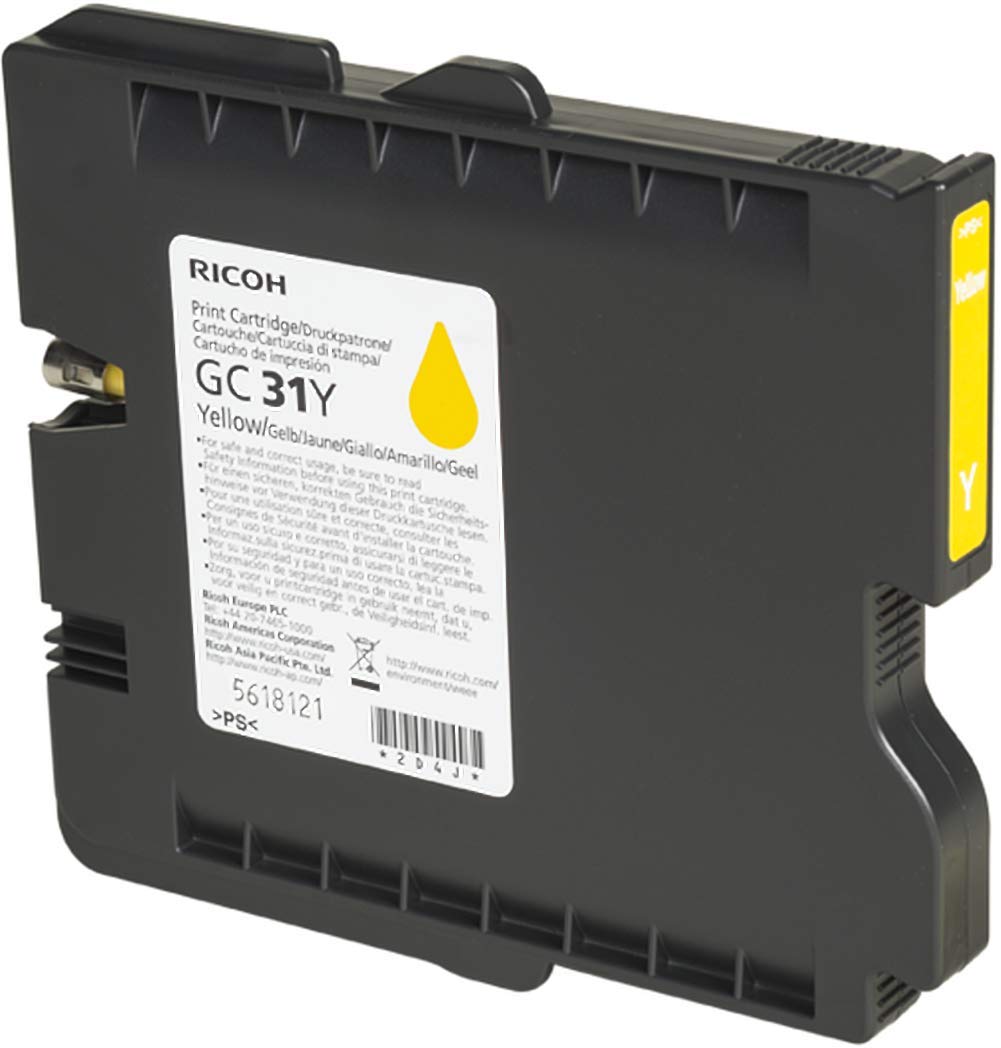 Ricoh 405691 Yellow Ink Print Cartridge Type GC31Y