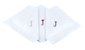 monogrammed handkerchiefs for men - soft hankies for men + great monogrammed gifts - intial j