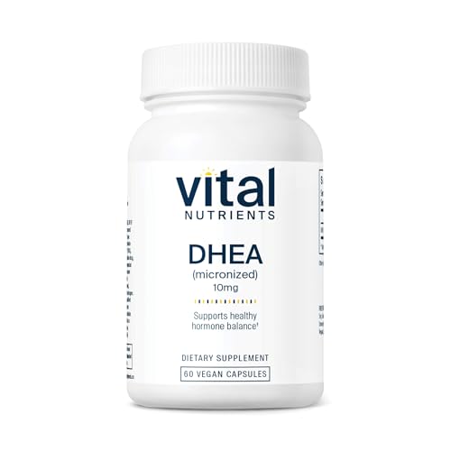 Vital Nutrients DHEA 10mg | Vegan Micronized DHEA Supplement for Women & Men | Supports Hormone Balance | Supports Healthy Metabolism of Sugar & Minerals | Gluten, Dairy, Soy Free | 60 Capsules