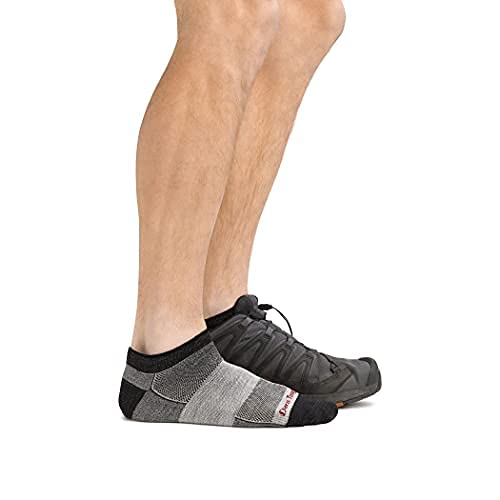 Darn Tough Run/Bike No Show Ultralight Sock - Men's Charcoal Large