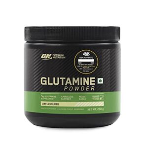 optimum nutrition l-glutamine muscle recovery powder, 300g, unflavored, 58 servings