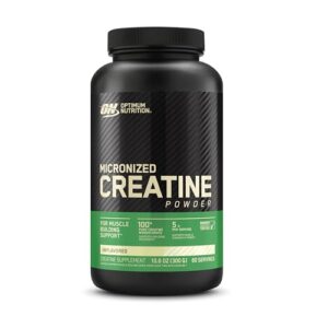 optimum nutrition micronized creatine monohydrate powder, unflavored, keto friendly, 60 servings (packaging may vary)