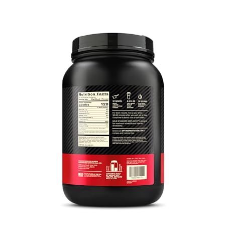 Optimum Nutrition Gold Standard 100% Whey Protein Powder, French Vanilla Creme, 2 Pound (Packaging May Vary)