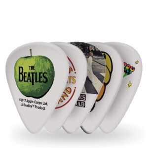 d'addario accessories beatles guitar picks - the beatles collectable guitar picks - albums, 10 pack, medium