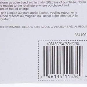 Syl Ceiling Fan Bulb 40w Size 2ct Syl Ceiling Fan Bulb 40w Wht 2ct