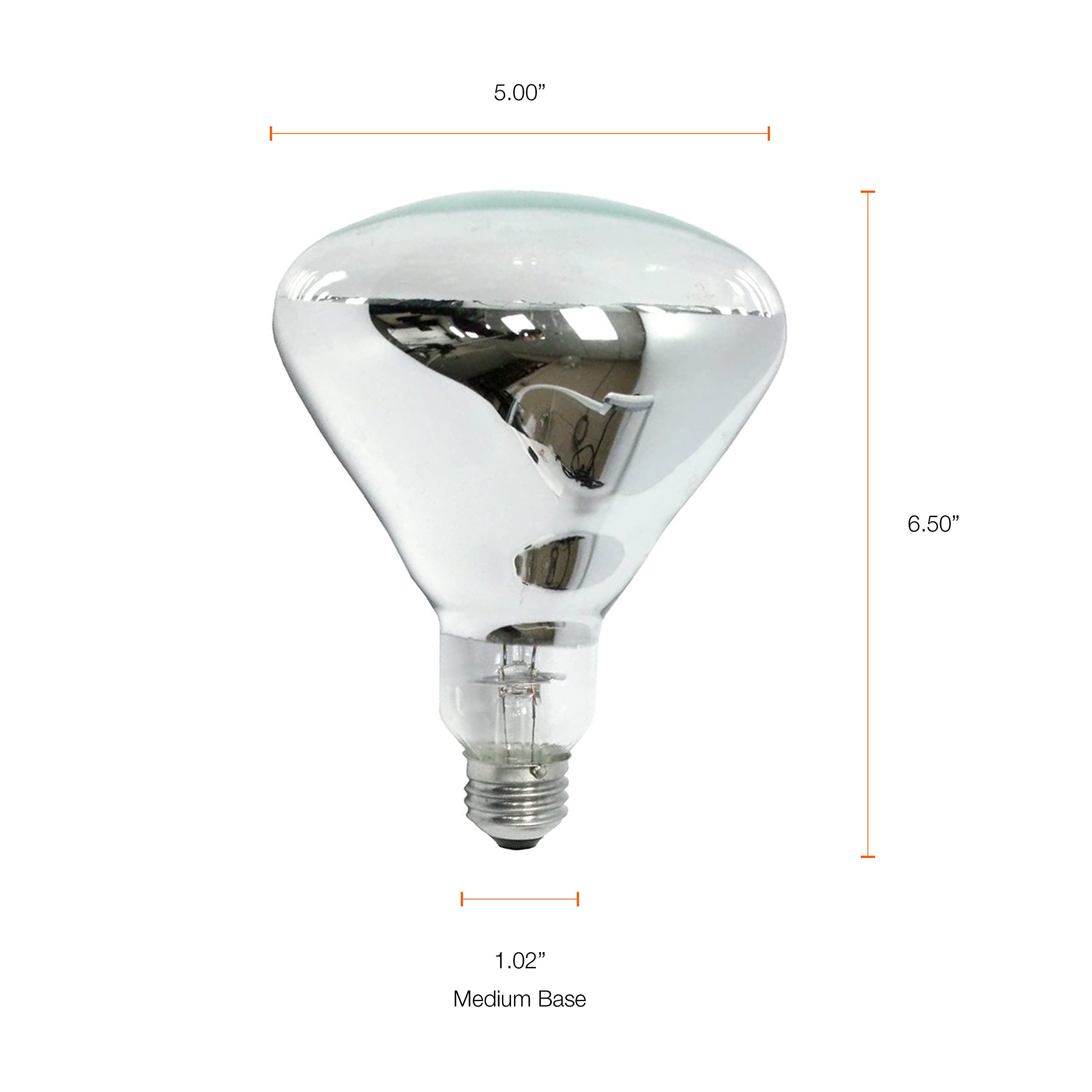 SYLVANIA Brooder Heat Lamp Light Bulb, BR40, 125W (15451)