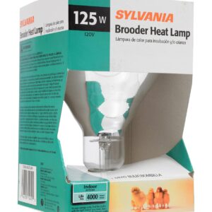 SYLVANIA Brooder Heat Lamp Light Bulb, BR40, 125W (15451)