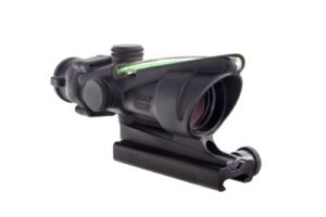 trijicon 4x32 acog riflescope with green dual illuminated chevron reticle and ta51 mount