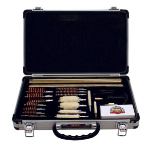 gunmaster universal gun cleaning kit with aluminum case (35-piece), multi-color