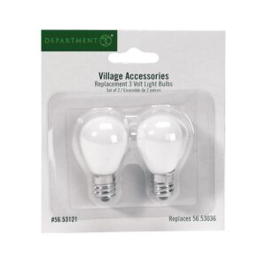 department 56 accessories for villages replacement 3-volt light bulb, white, 2 count (pack of 1)