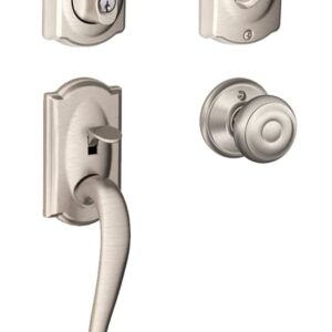 Schlage FE365CAM619GEO Schlage FE365-CAM-GEO Camelot Electronic Handleset with Georgian Knob