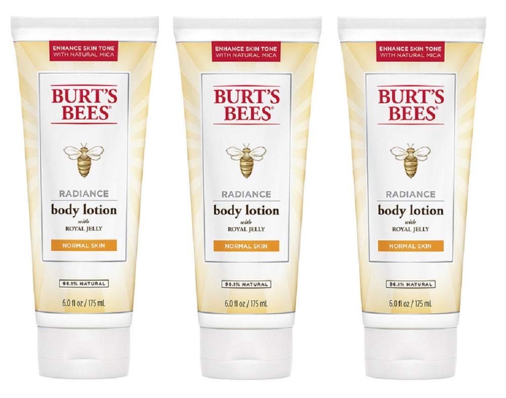 Burt's Bees Radiance Body Lotion, With Royal Jelly, 6 Ounce (Pack of 3)