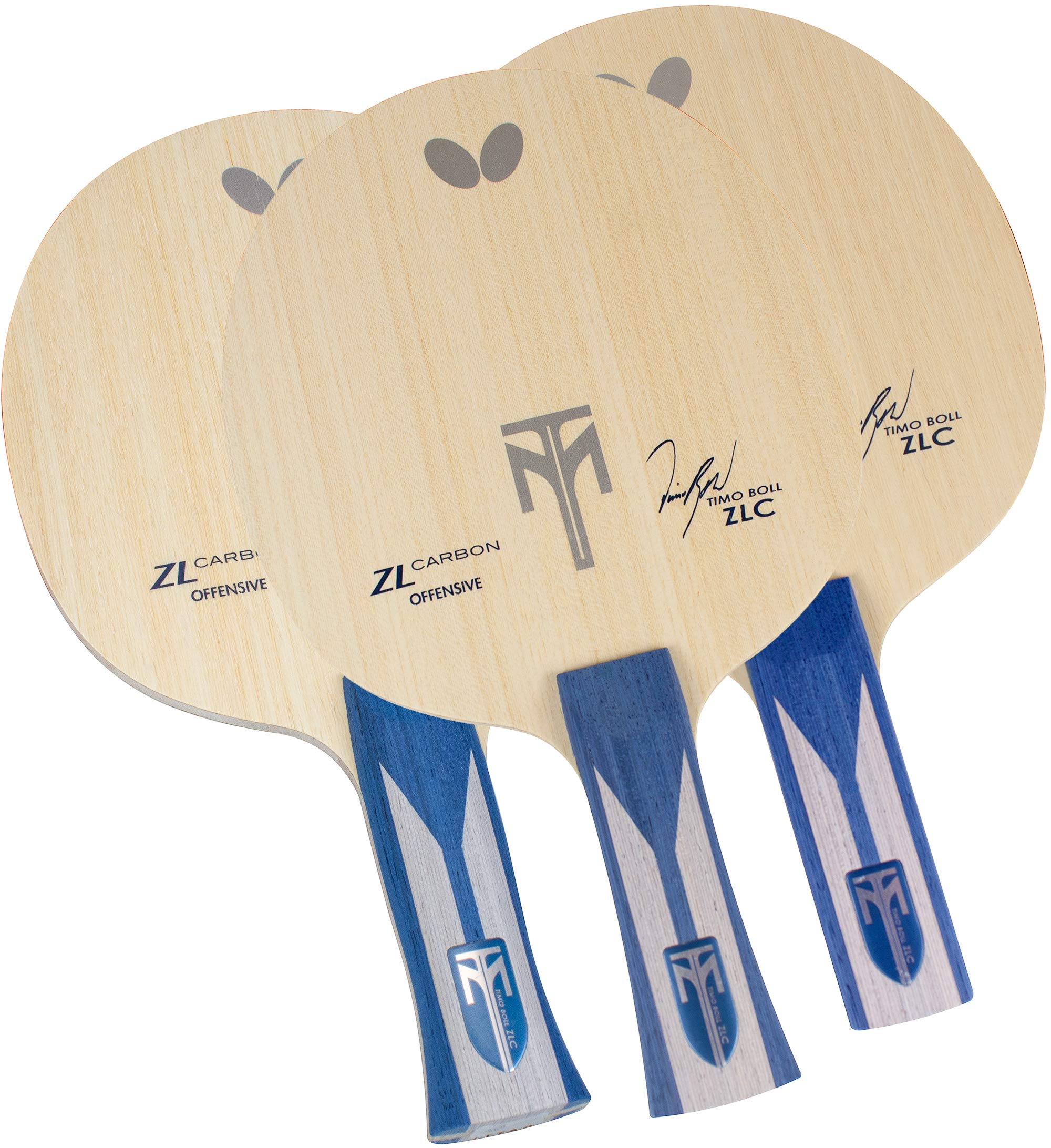 Butterfly Timo Boll ZLC Blade Table Tennis Blade - Professional ZL Carbon Fiber Blade - Available in an, FL, and ST Handle Styles - Made in Japan