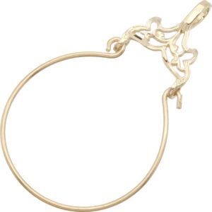 14k yellow gold charm holder 28mm