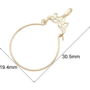 14K Yellow Gold Charm Holder 28mm