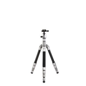 mefoto roadtrip s lightweight 59.4" aluminum travel tripod/monopod w/case, twist locks, dual-action ballhead w/arca swiss plate for mirrorless/dslr sony nikon canon fuji - titanium (rtsattn)