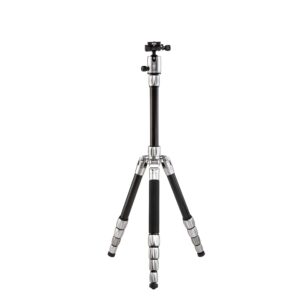 Mefoto Roadtrip S Lightweight 59.4" Aluminum Travel Tripod/Monopod w/Case, Twist Locks, Dual-Action Ballhead w/Arca Swiss Plate for Mirrorless/DSLR Sony Nikon Canon Fuji - Titanium (RTSATTN)