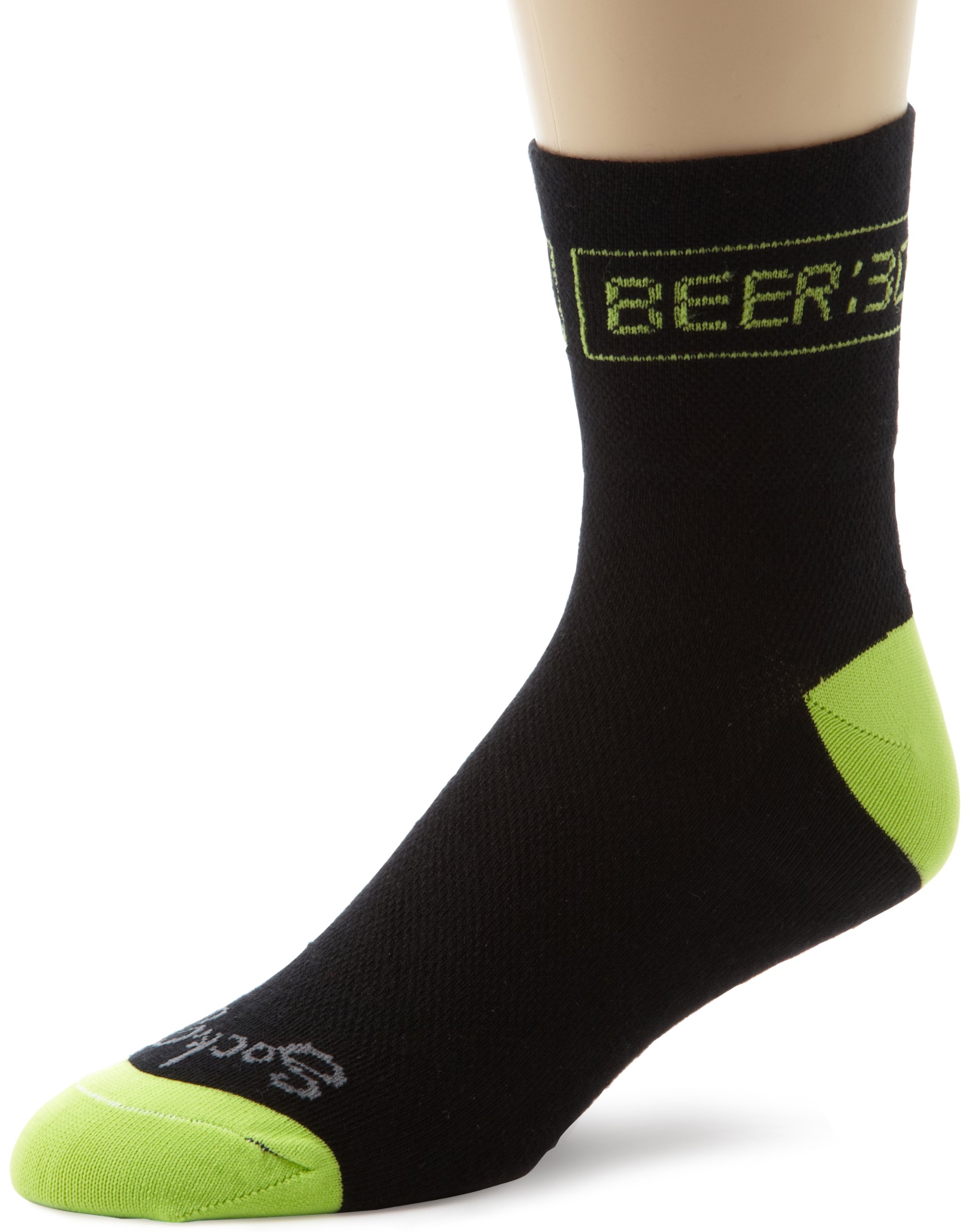 SockGuy Men's Beer 30 Socks, Black, Small/Medium