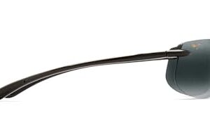 Maui Jim Men's and Women's Banyans Polarized Rimless Sunglasses, Gloss Black/Neutral Grey, Large