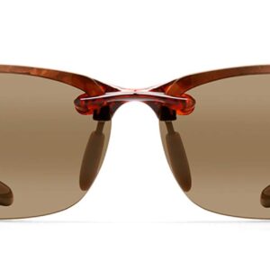 Maui Jim Men's and Women's Banyans Polarized Rimless Sunglasses, Tortoise/HCL® Bronze, Large