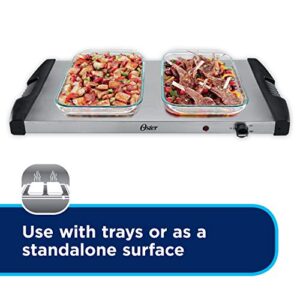 Oster Buffet Server Warming Tray | Triple Tray, 2.5 Quart, Stainless Steel