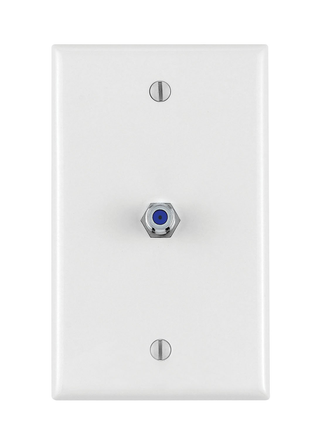 Leviton 40539-MW Midsize Video Wall Jack, F Connector, White