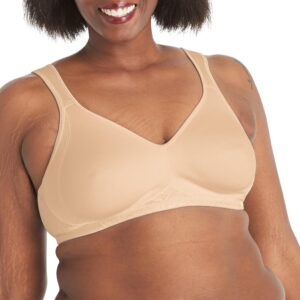 playtex womens 18 hour side & back smoothing wireless bra, cool comfort wire-free single or 2-pack bras, nude, 38ddd us