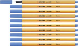 stabilo point 88 fineliner pen,ultramarine,pack of 10